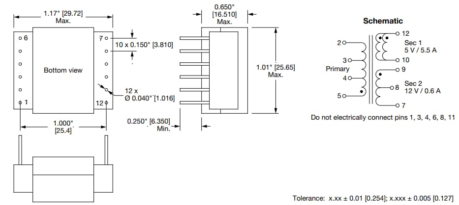 SGTPL-2516 Space-Grade Planar Transformer - Vishay | Mouser