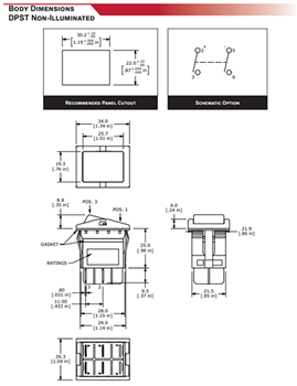 RB5 Rocker Switches - E-Switch | Mouser