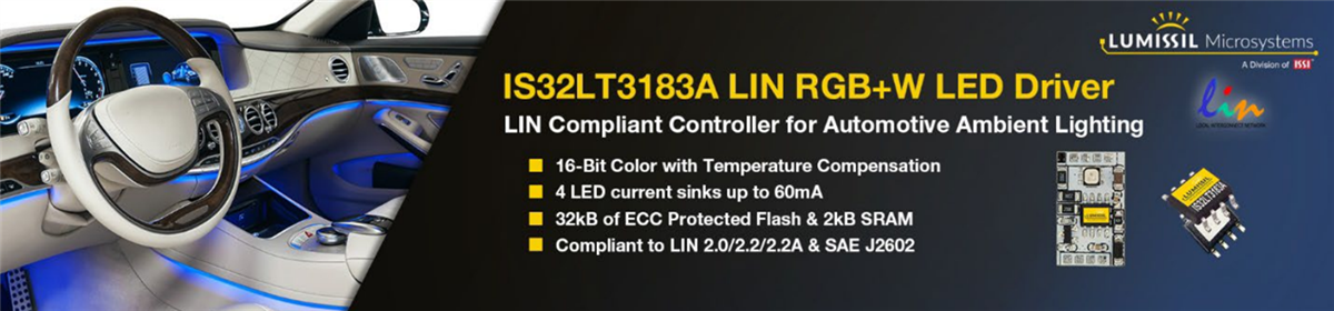 IS32LT3183A LIN RGB LED Driver - Lumissil | Mouser