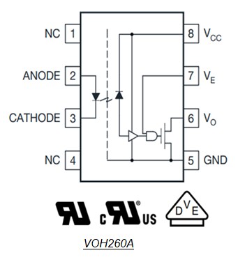VOH/VOIH/VOWH 10MBd High Speed Optocouplers - Vishay Semiconductors ...