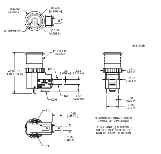 SAV4 Anti-Vandal Switches - E-Switch | Mouser