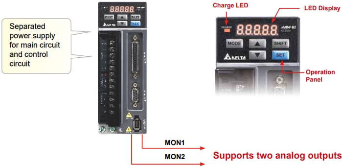 ASDA-B2 AC Servo Motors & Drives - Delta | Mouser