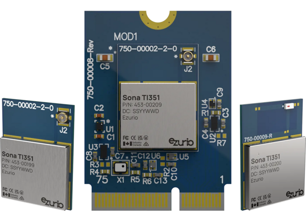 Sona™ TI351 Wi-Fi 6 + BLUETOOTH® LE 5.4 Modules - Ezurio | Mouser