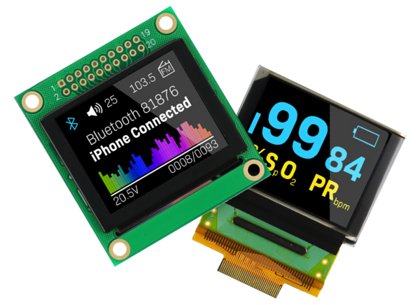 1.8" & 1.91" Full-Color OLED Glass Displays - Newhaven | Mouser