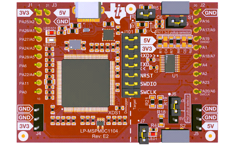 LP-MSPM0C1104 LaunchPad™ Development Kit - TI | Mouser