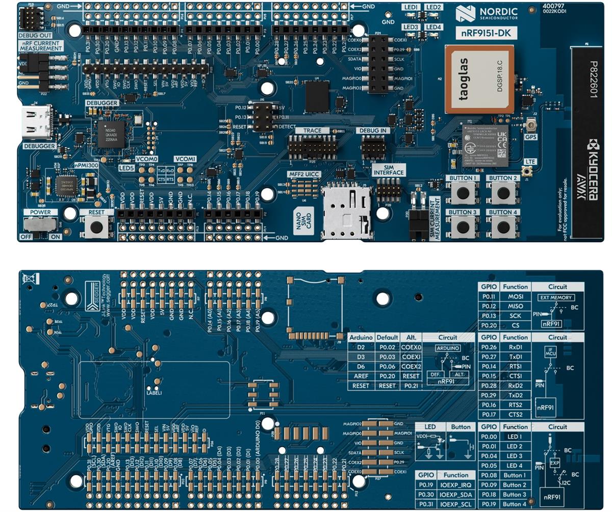 nRF9151-DK Development Kit - Nordic | Mouser