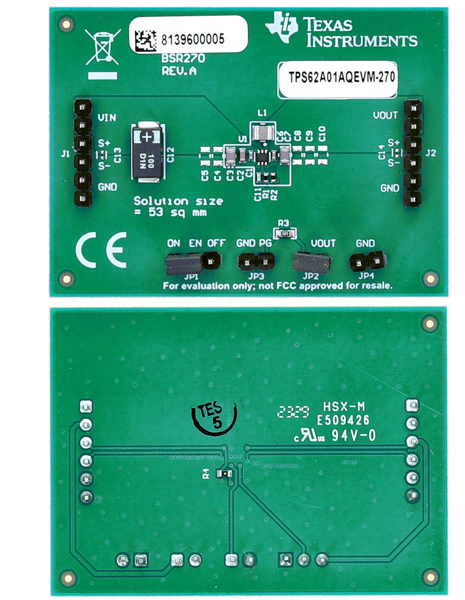 TPS62A01QEVM-270 & TPS62A01AQEVM-270 Eval Modules - TI | Mouser