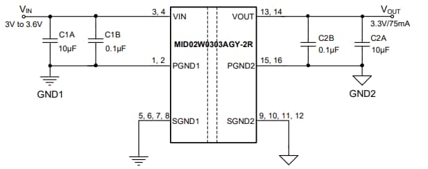 EV02W0303A-2-Y-00B Evaluation Board - MPS | Mouser