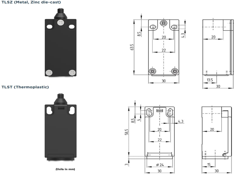TLS Limit Switches - TE Connectivity / Alcoswitch | Mouser
