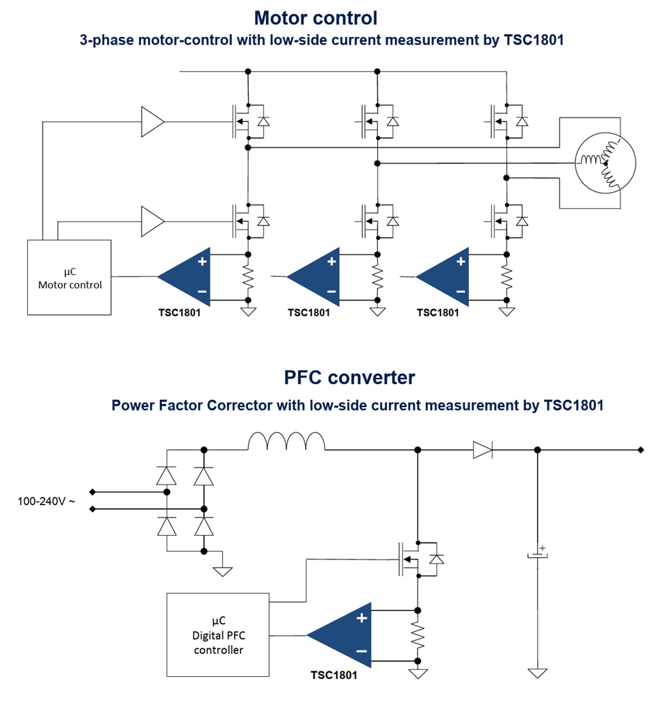 TSC1801 Bidirectional Current Sensing Amplifier - STMicro | Mouser