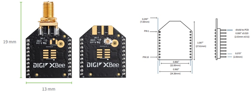 XBee LPX 900 RF Modules - Digi | Mouser