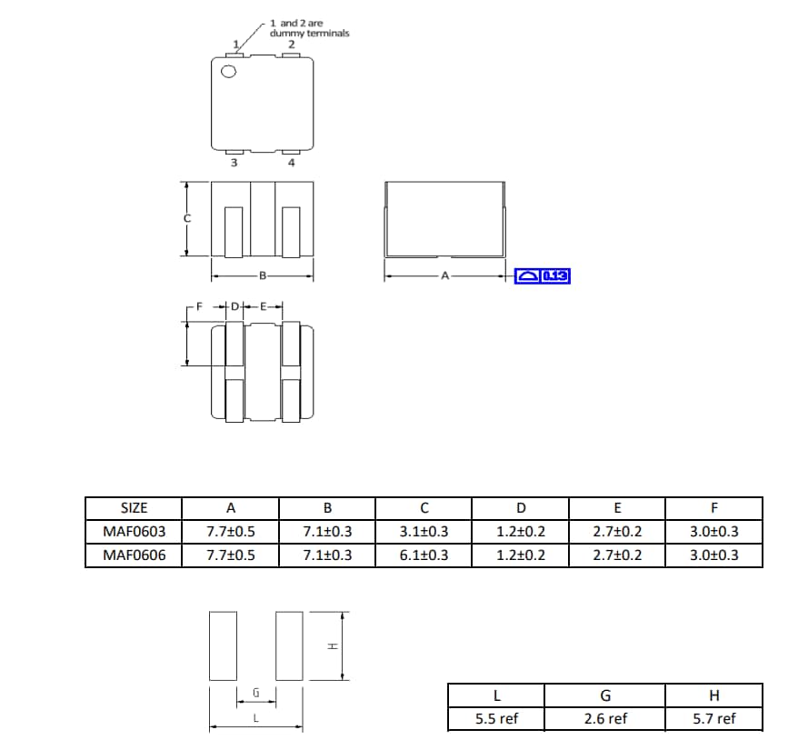 MAF06 High-Current Low DCR SMD Power Inductors - Laird Technologies ...