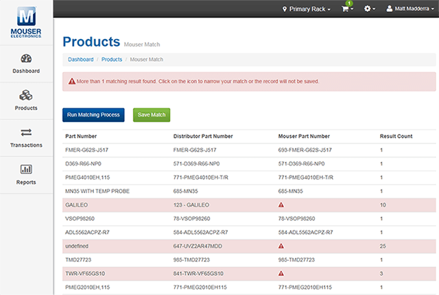 Inventory Management by Mouser